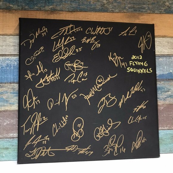 Wall Decor | 212 Richmond Flying Squirrels Baseball Milb Signed ...